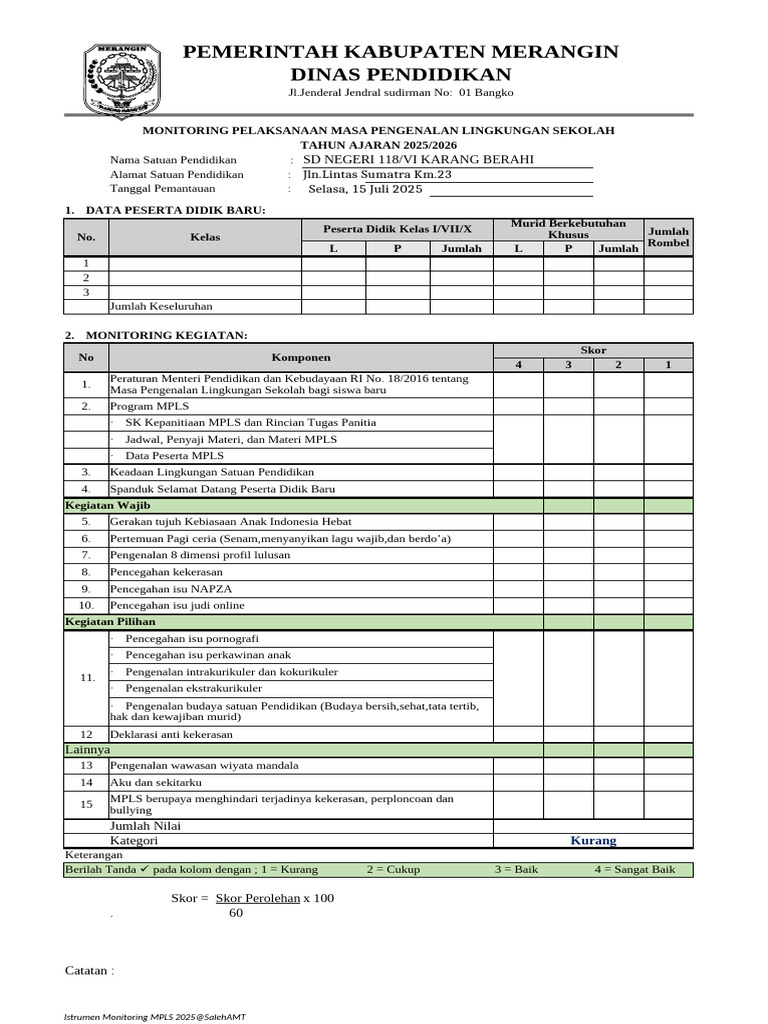 Instrumen MPLS 2025 | PDF