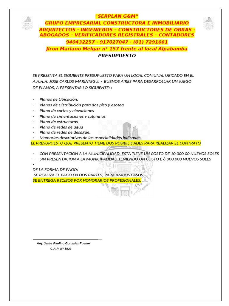 Presupuesto Local Comunal | PDF