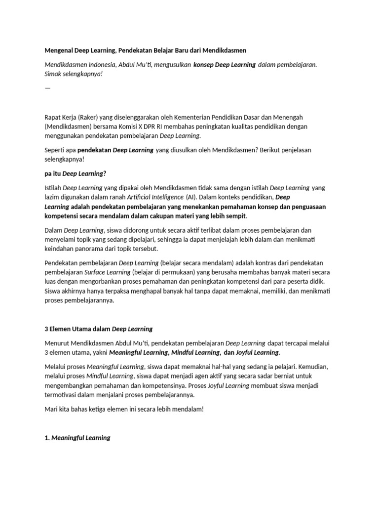 Mengenal Deep Learning | PDF