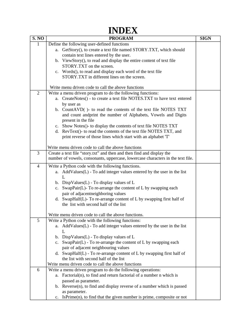 Practical File XII 2025-26 | PDF | Parameter (Computer Programming) | Computer Programming