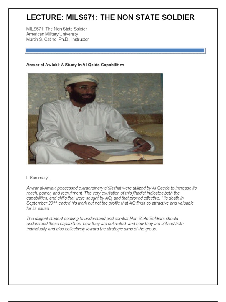 Lecture Anwar Al Awlaki | PDF | Anwar Al Awlaki | Jihadism