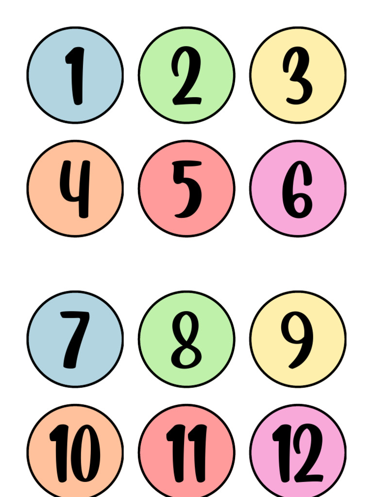 Numbers 1 To 100 Circle Flashcards | PDF
