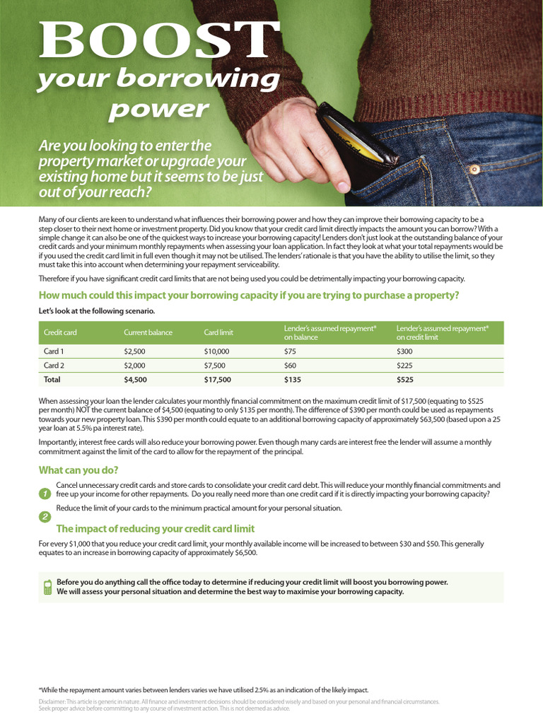 Topic Boost Your Borrowing Power de | PDF | Debt | Credit