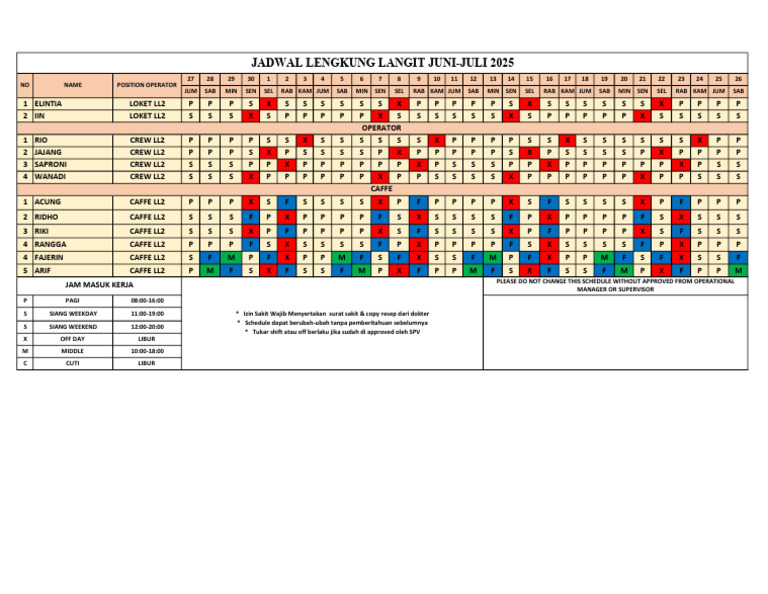 Jadwal Juni-Juli 2025 | PDF
