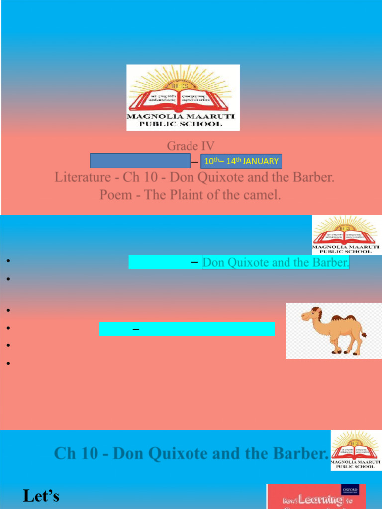 ENGLISH-MC-19-LESSON 10 and Poem-The Plaint of A Camel (Jan 10 To 14 ...