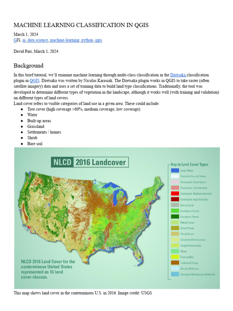 Machine Learning Classification in Qgis | PDF | Statistical Classification | Cross Validation ...