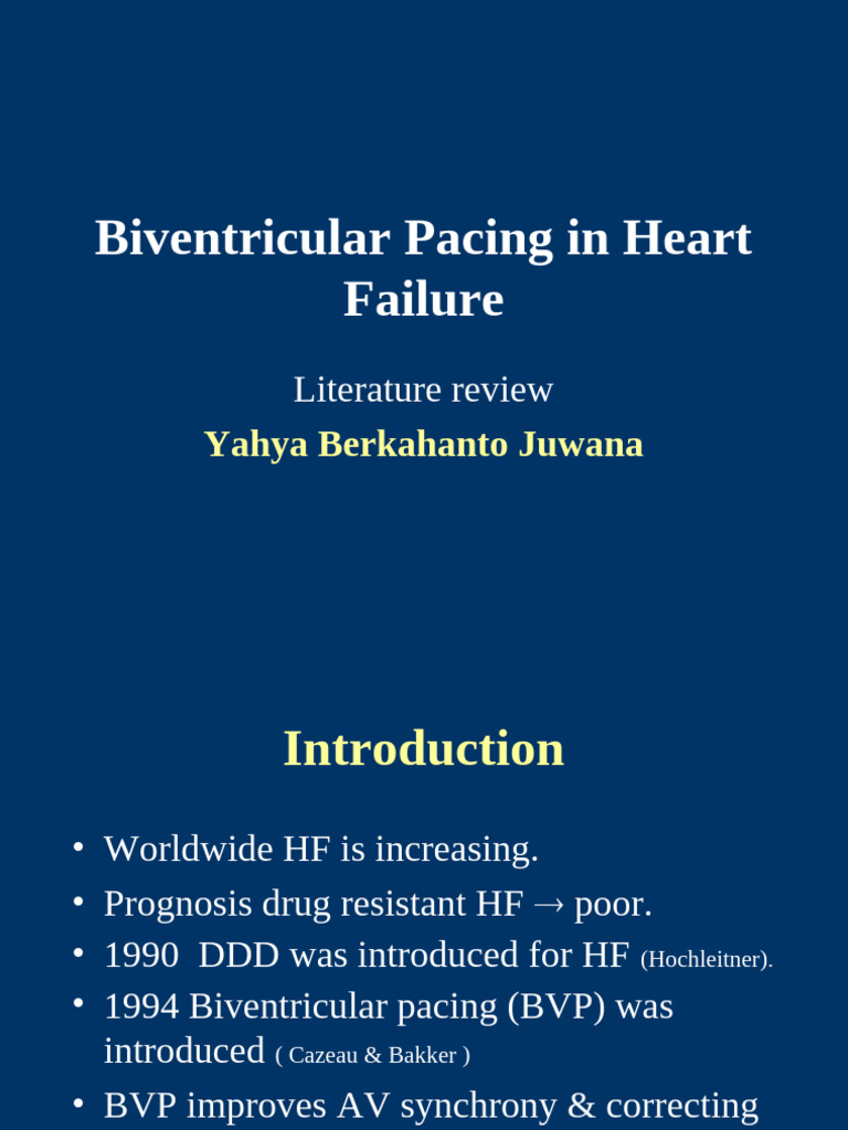 Biventricular Pacing in Heart Failure | PDF | Diastole | Heart Failure
