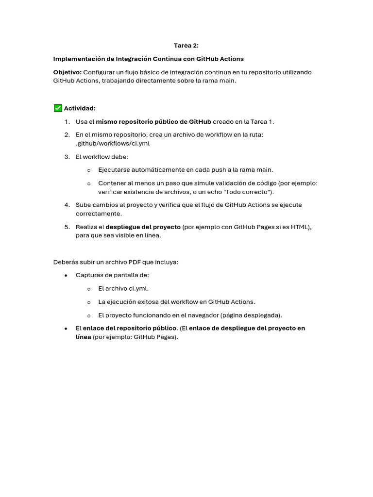 Tarea 2 Git Hub | PDF