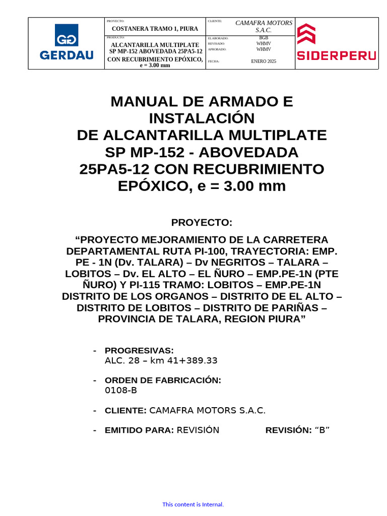 Manual Armado Alc. SP Mp-152 Abov 25pa5-12 - Rev. B | PDF | Sector ...
