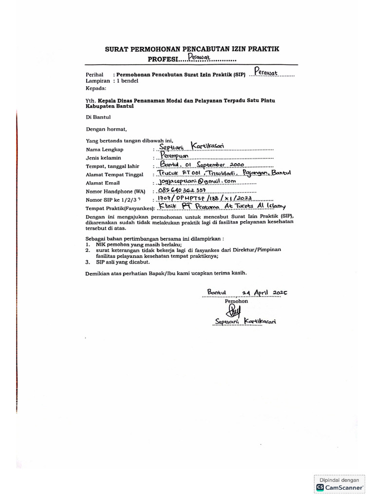 Surat Pencabutan SIP | PDF