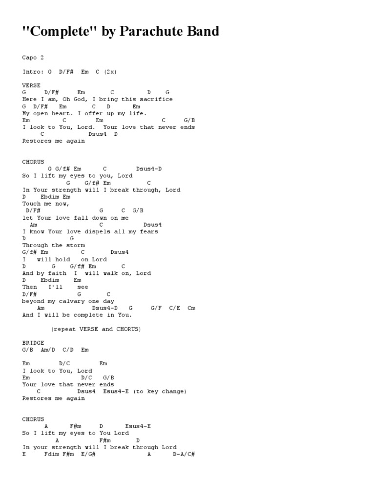 Complete - Parachute Band | PDF