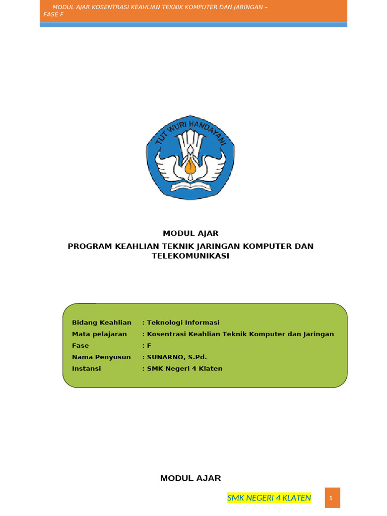 Modul Ajar KK Fase F - Kelas XII | PDF