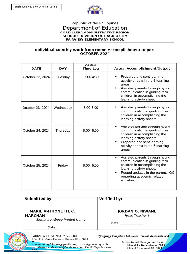October 2024 Work from Home Report | PDF