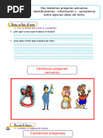 Que Son Los Pregones y Ejemplos de Peruanos Que Los Realizaron | PDF | Perú | Panes