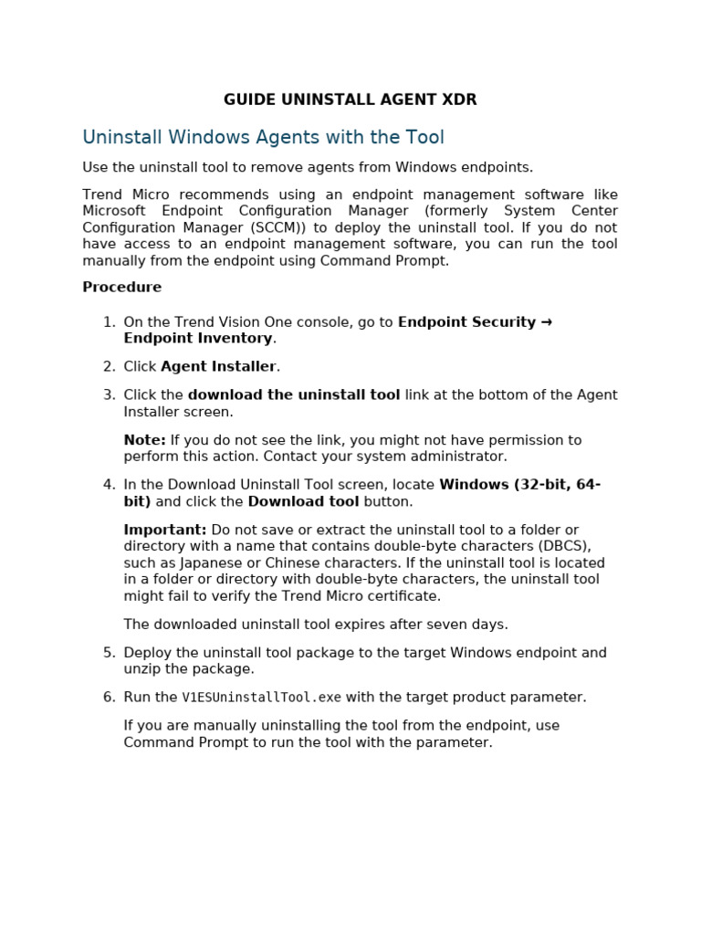Uninstall Windows Agents | PDF | Command Line Interface | Microsoft Windows