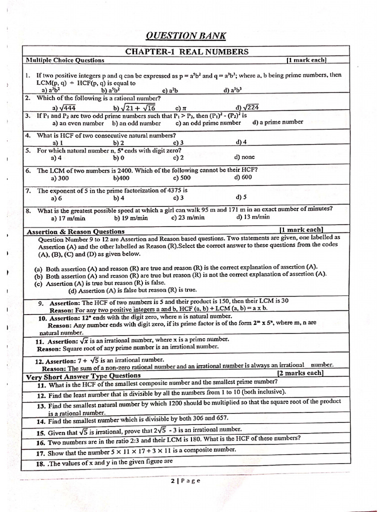Mathamatic Important Questions and Solutions | PDF