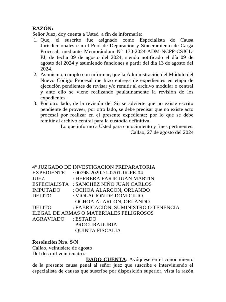 Exp. 484-2018-89 Al Archivo Modelo Depuracion | PDF | Ley Pública ...