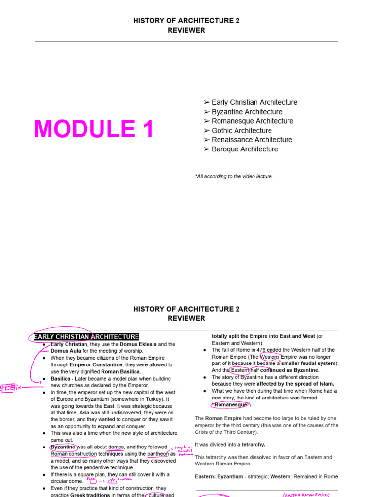 HOA2-Reviewer-ARHC8ITEC | PDF | Gothic Architecture | Vault (Architecture)