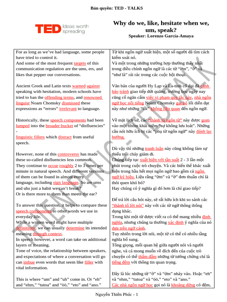 Why Do We, Like, Hesitate When We, Um, Speak | PDF