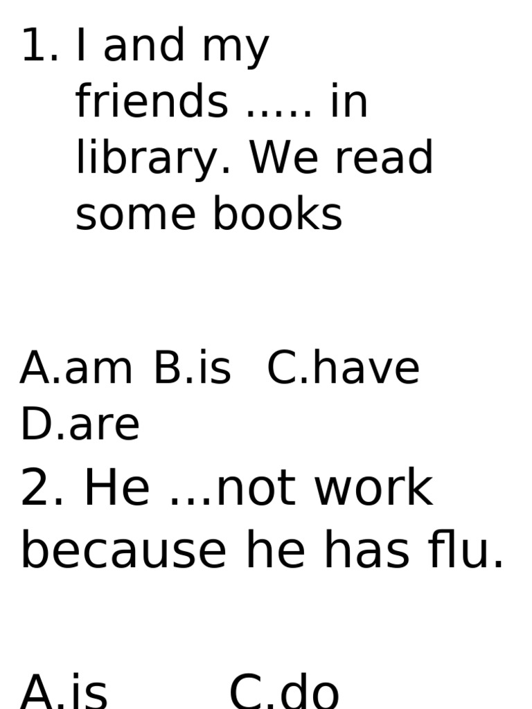 QuiZ Present Tense | PDF