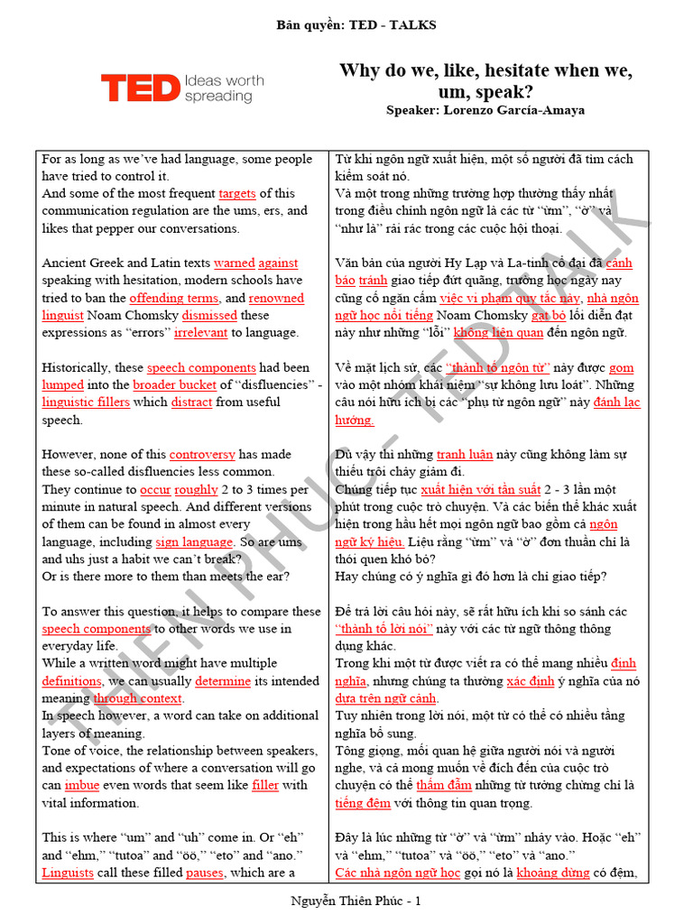 Why Do We, Like, Hesitate When We, Um, Speak | PDF