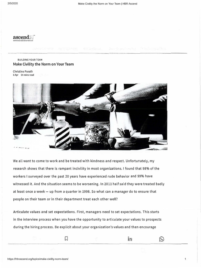 Cultivating Civility in Teams | PDF | Social Psychology
