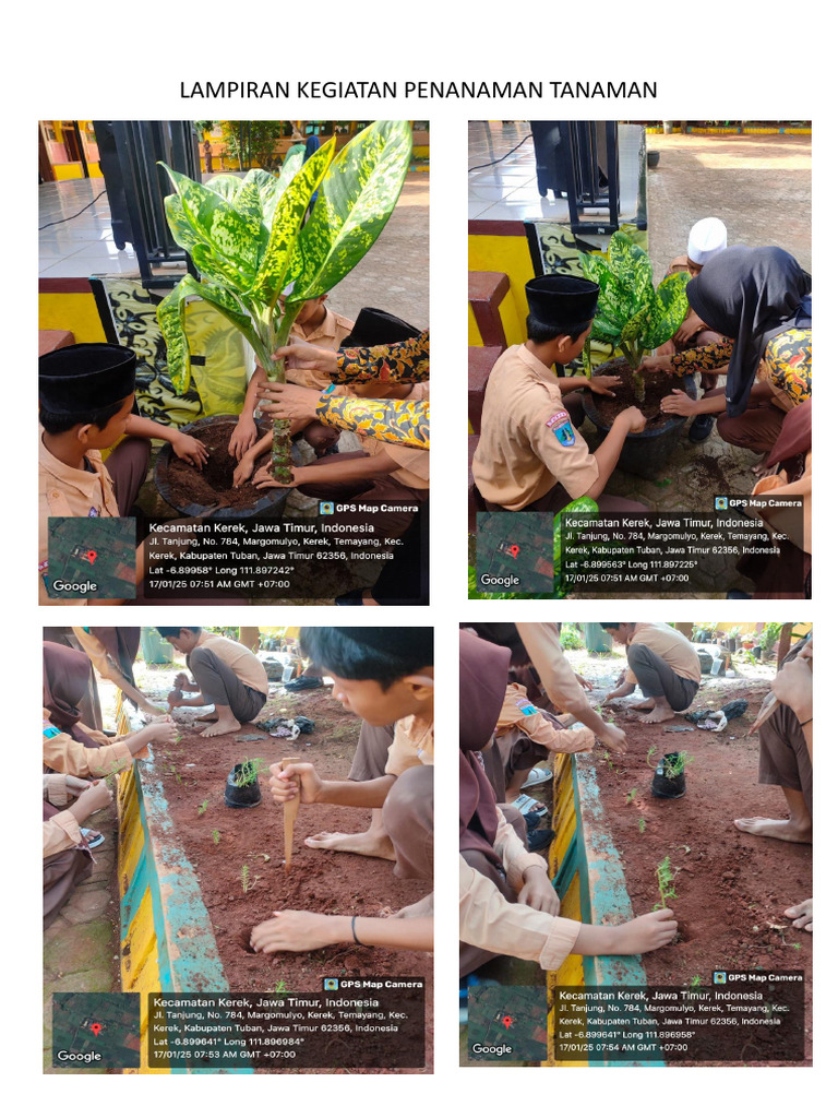 Lampiran Kegiatan Penanaman Tanaman Adiwiyata Bu Lilik | PDF