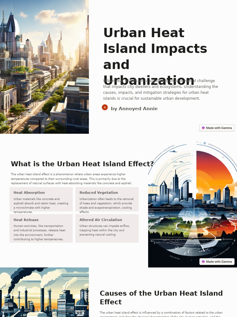 Urban Heat Island Impacts and Urbanization | PDF | Infrastructure ...