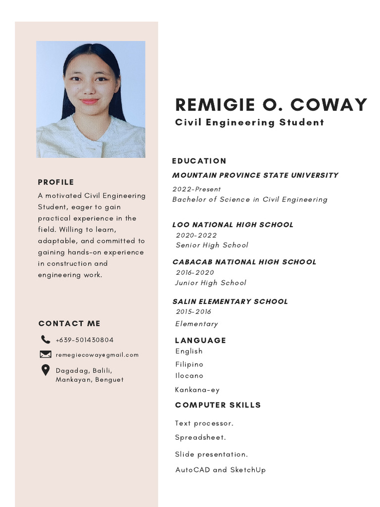 White Simple Student CV Resume - 20250709 - 091119 - 0000 | PDF