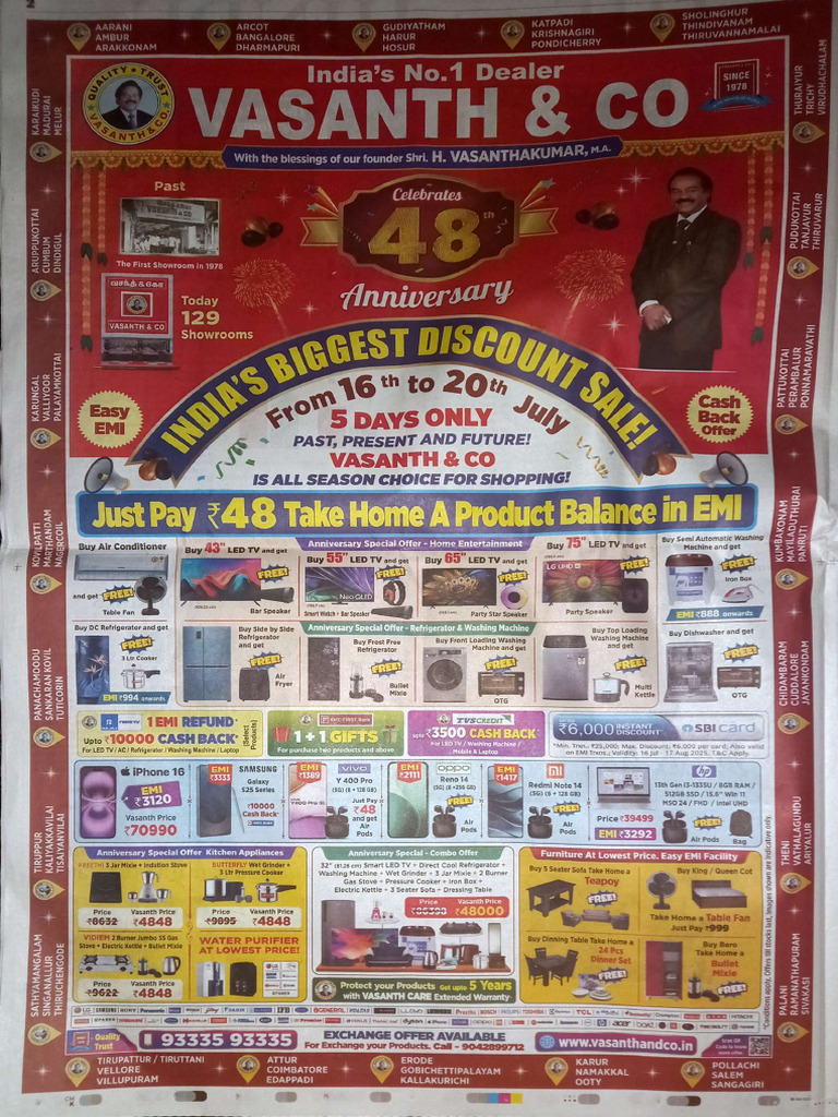 Vasanth and Co Offers | PDF