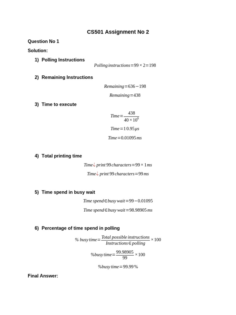 CS501 Assignment No 2 | PDF