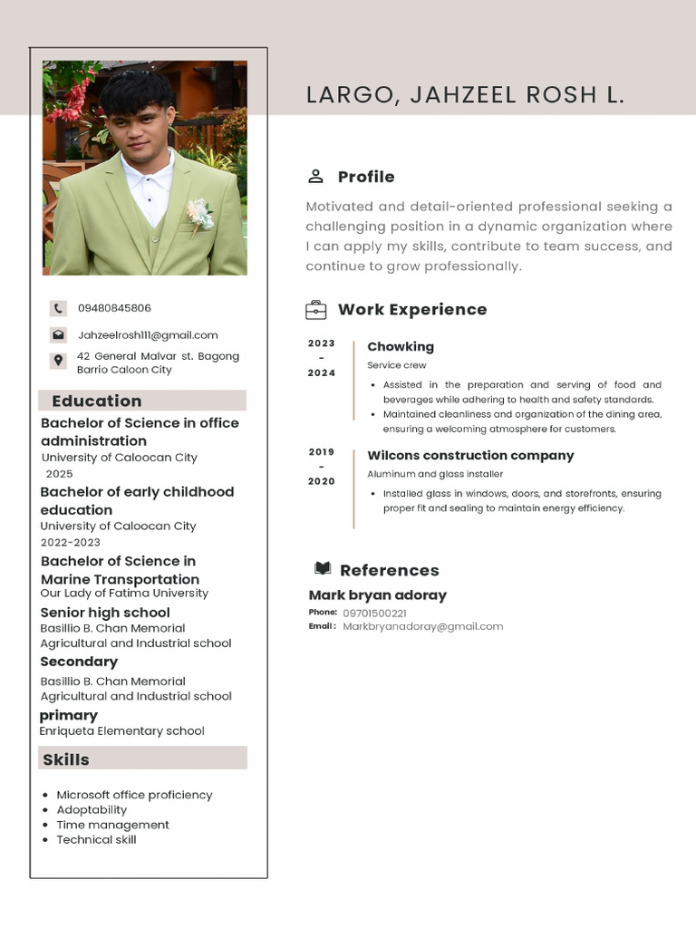 Simple Professional CV Resume | PDF