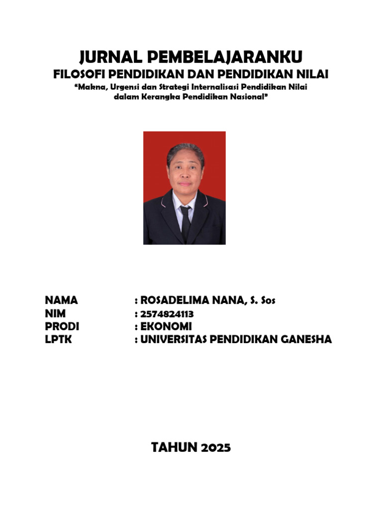 Jurnal Pembelajaran Filosofi Pendidikan Dan Pendidikan Nilai | PDF