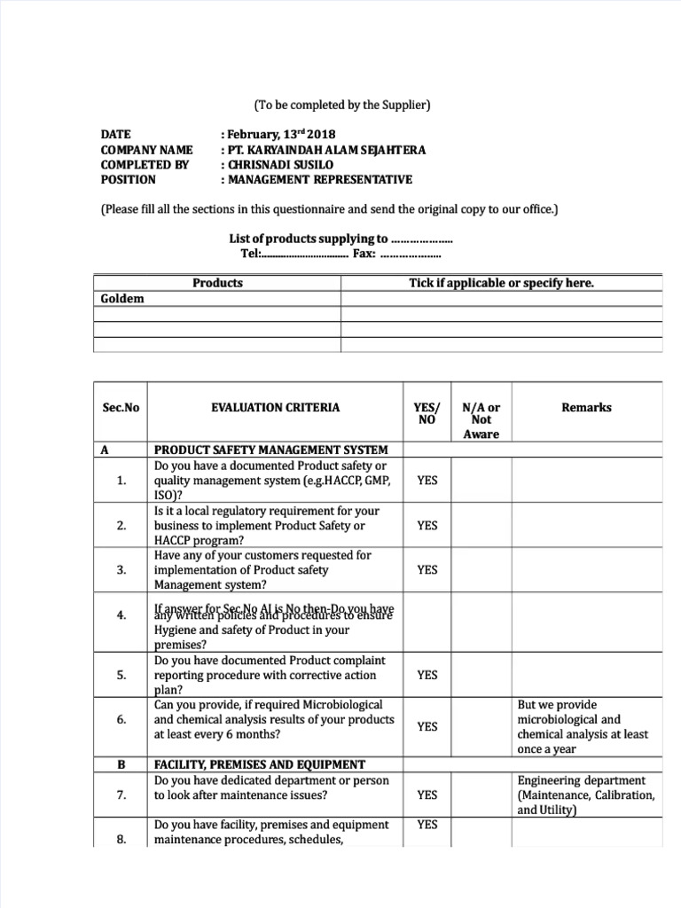 PDF Supplier Prequalification Form New Compress | PDF