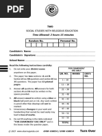 PLE SST 2024-A Revised Past Paper Guides | PDF