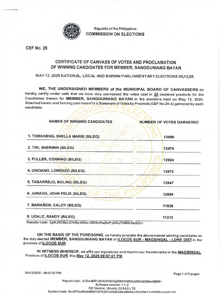 Comelec Certification Compressed | PDF