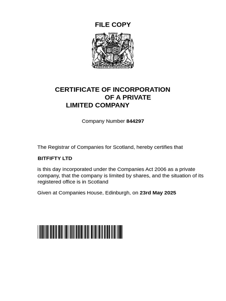 Certificate of Incorporation | PDF | Business Law | Corporations