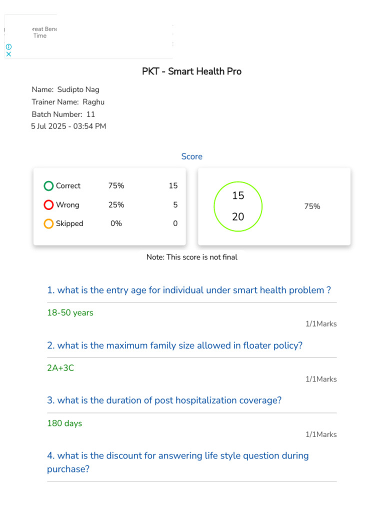Smart Health Pro Policy Overview | PDF