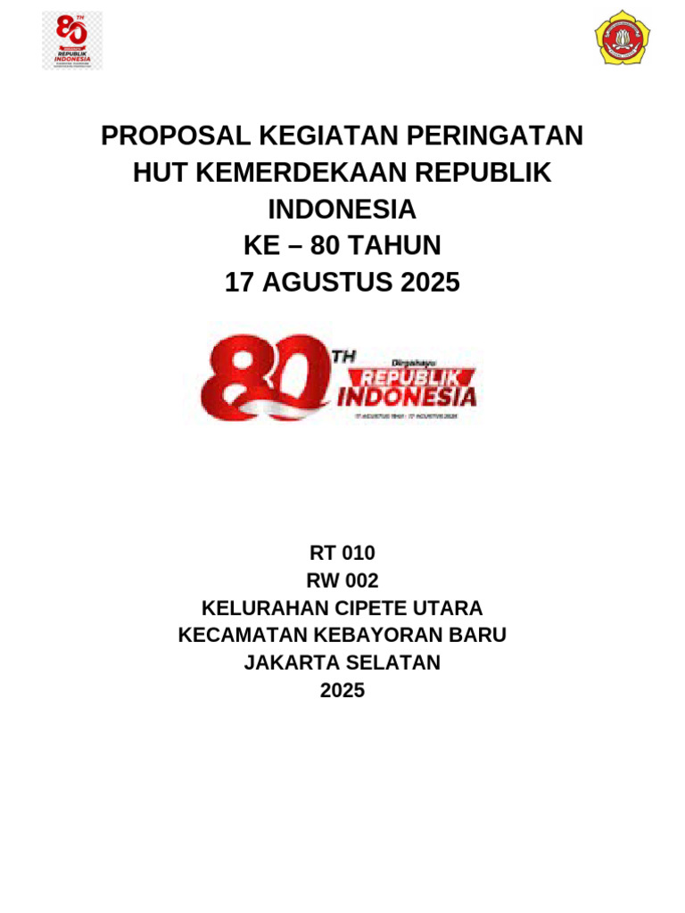 Proposal Kegiatan Peringatan 2025 | PDF