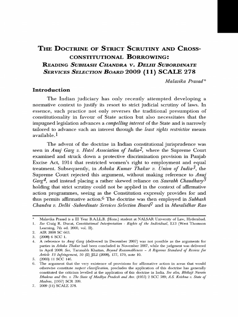 2009 (11) SCALE 278: Malavika Prasad | PDF | Suspect Classification ...