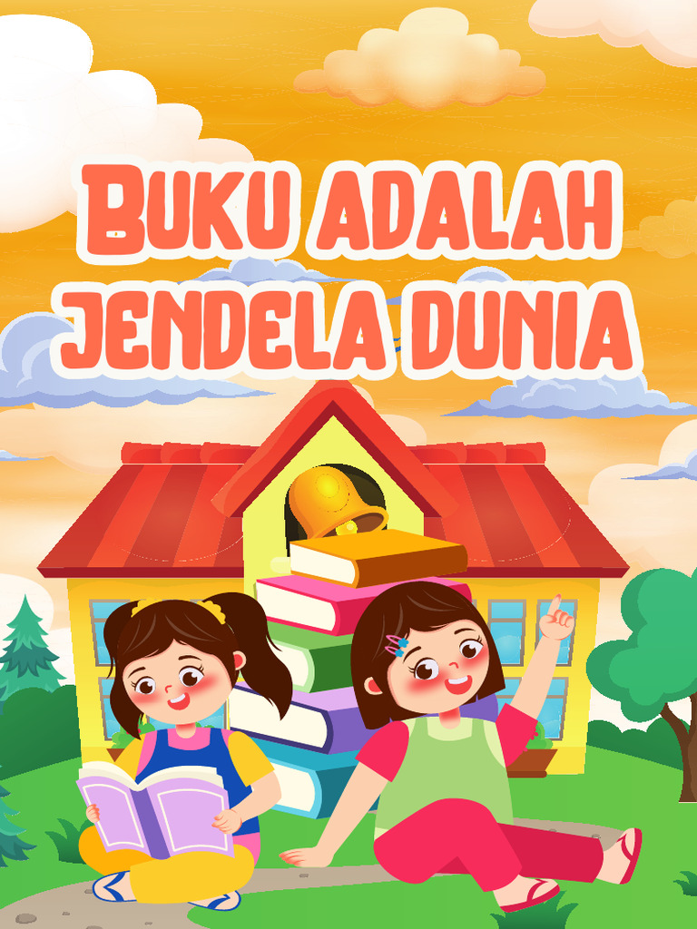 Poster Ajakan Baca Buku Ilustrasi Modern Biru Hijau | PDF