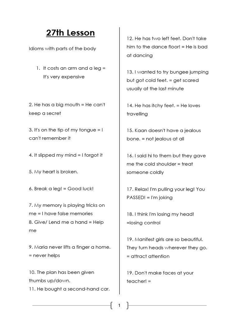 27th Lesson | PDF