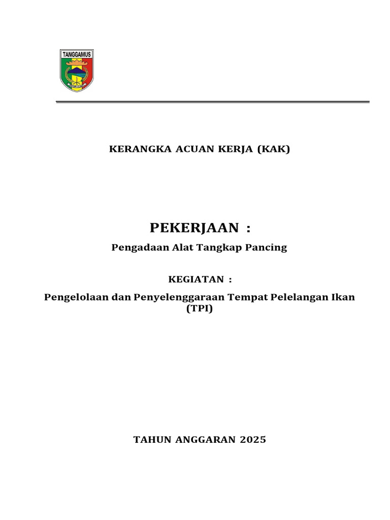 Pengadaan Alat Tangkap Pancing Tanggamus | PDF