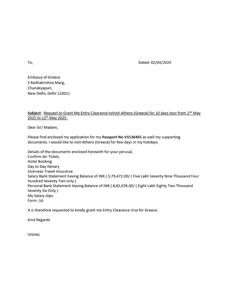 Covering Letter - VISHAL | PDF