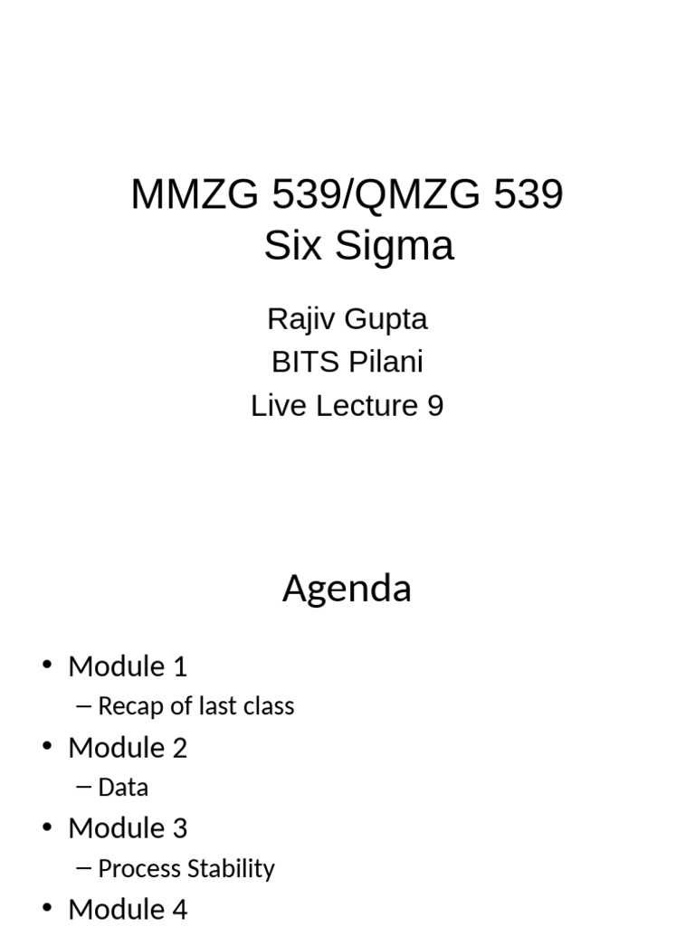 Six Sigma Lecture 9: Data & Control Charts | PDF | Sampling (Statistics ...