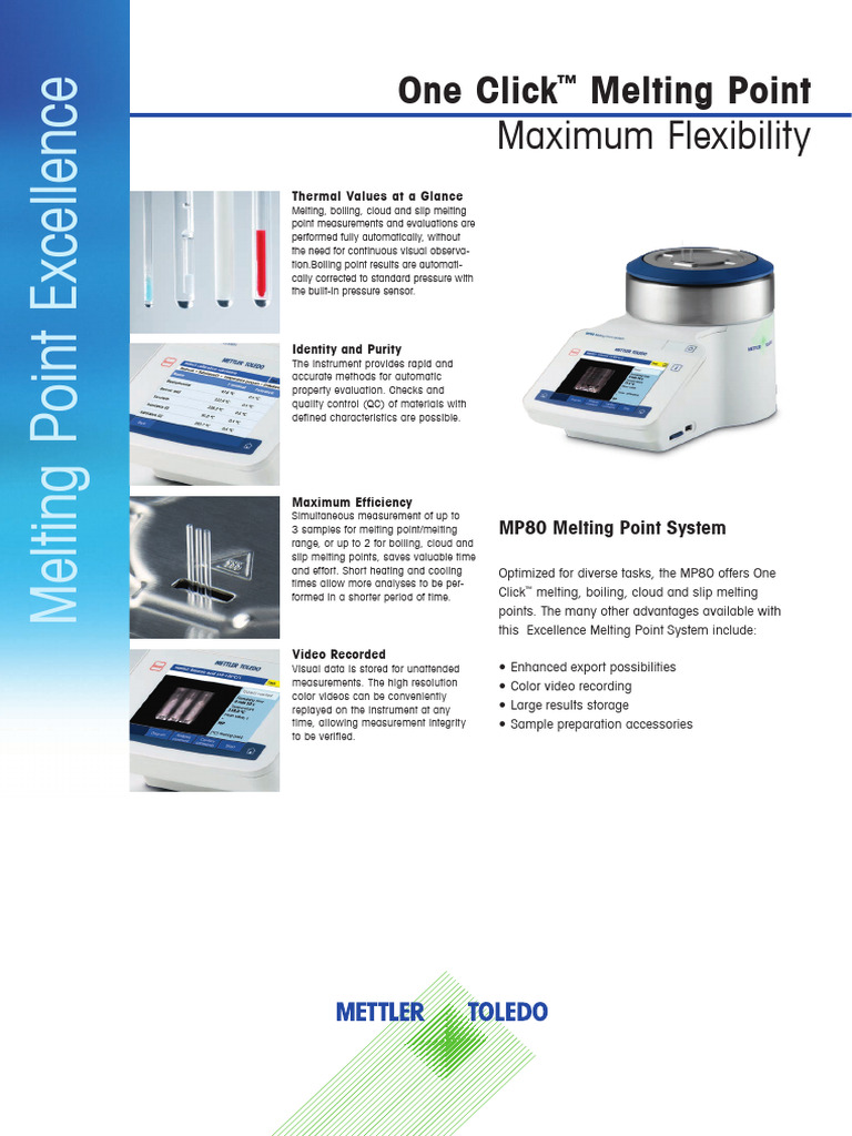 V09.16 Excellence MP80 DS EN LR | PDF | Melting Point | Printer (Computing)