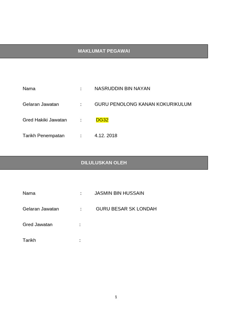 Kandungan Myportfolio PK Ko1 | PDF