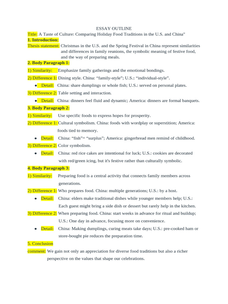A Taste of Culture: Comparing Holiday Food Traditions in The U.S. and ...