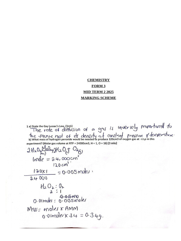 Chemistry f3 Ms | PDF