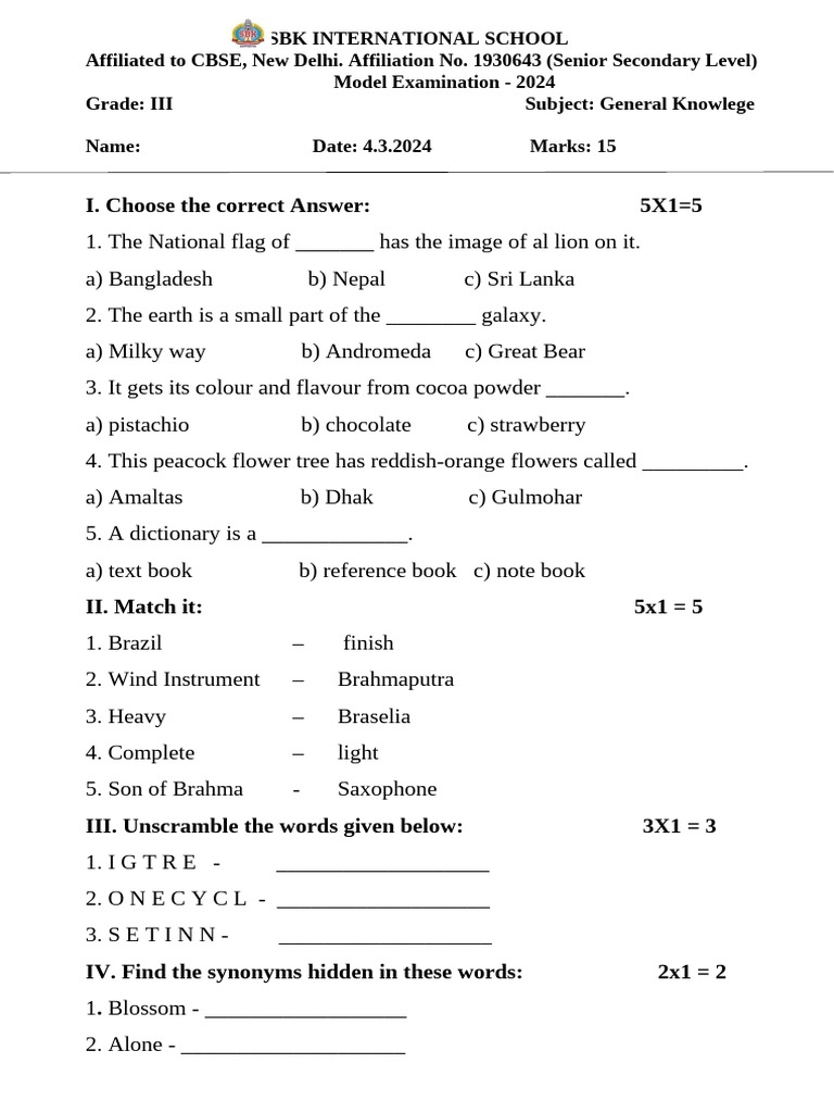 Grade 3 Model GK | PDF